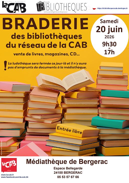 Braderie des bibliothèques de la CAB (Bergerac) | Dordogne Périgord ...